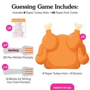 Thanksgiving Turkey Guessing Game, Fun Thanksgiving Games for Kids and ...