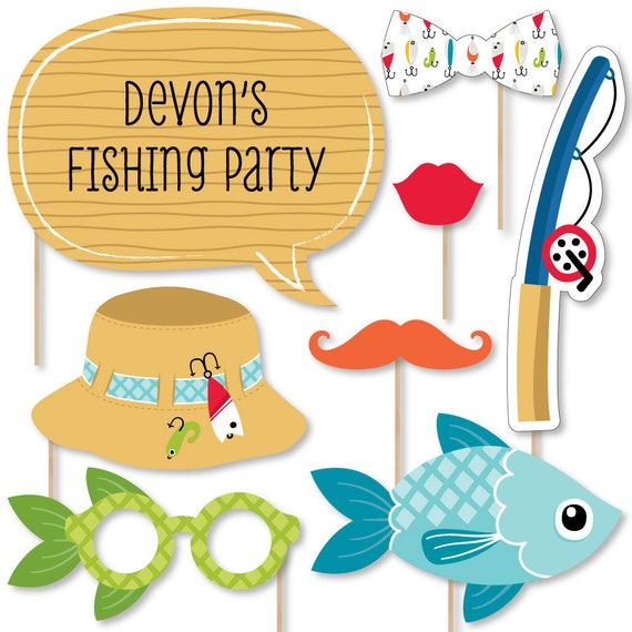 Let’s Go Fishing - 20 Piece Fish Themed Birthday Party or Baby Shower ...