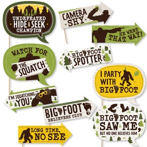 Funny Sasquatch Crossing - Bigfoot Party or Birthday Party Photo Booth ...