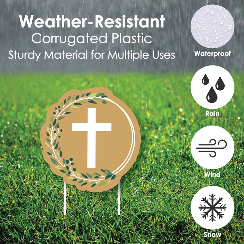 Elegant Cross Yard Sign and Outdoor Lawn Decorations | Etsy