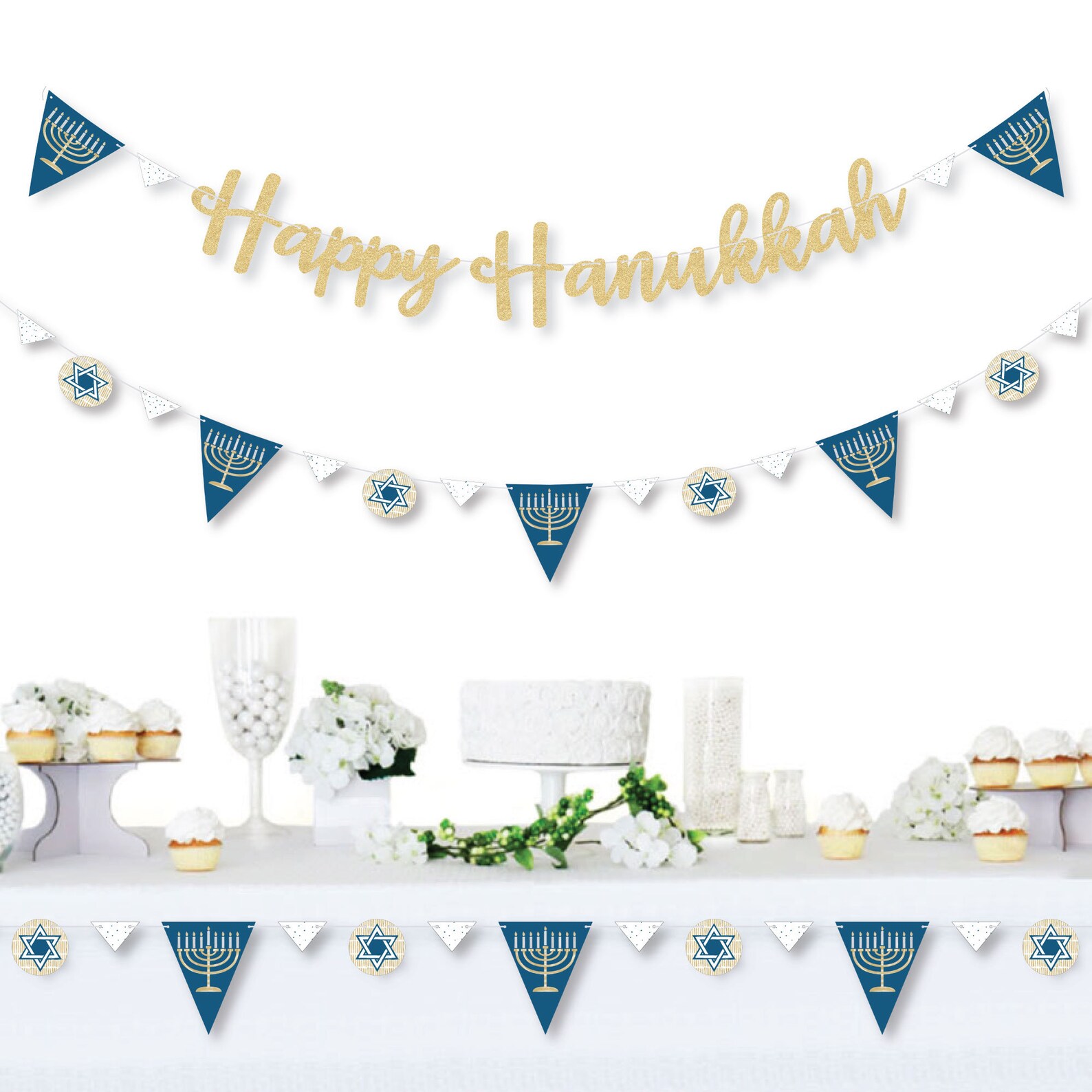 Happy Hanukkah Chanukah Letter Banner 36 Banner Cutouts - Etsy