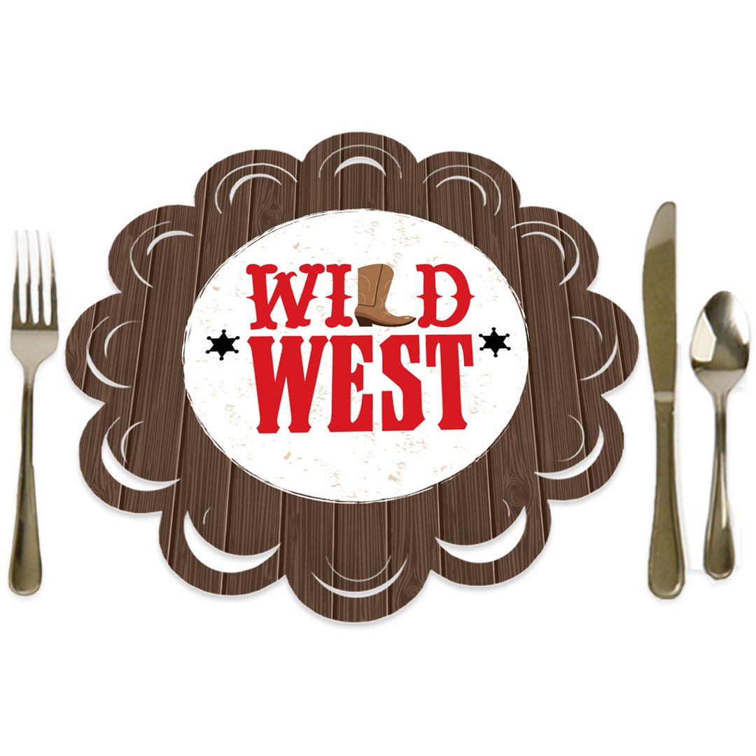 Western Hoedown - Wild West Cowboy Party Round Table Decorations ...