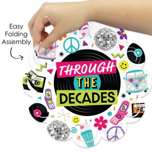 Through the Decades - 50s, 60s, 70s, 80s, and 90s Party Round Table ...