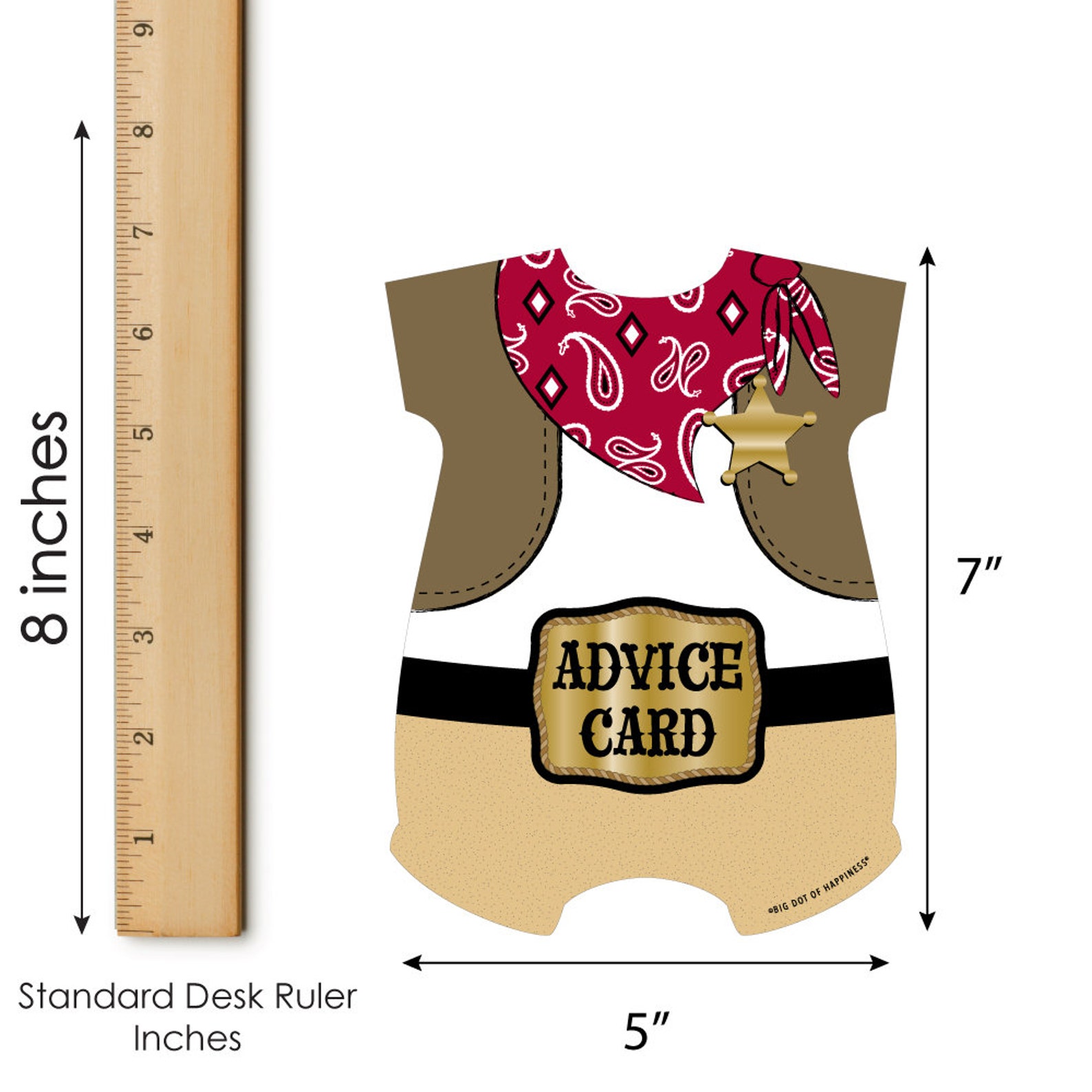 Little Cowboy Baby Bodysuit Wish Card Western Baby Shower - Etsy