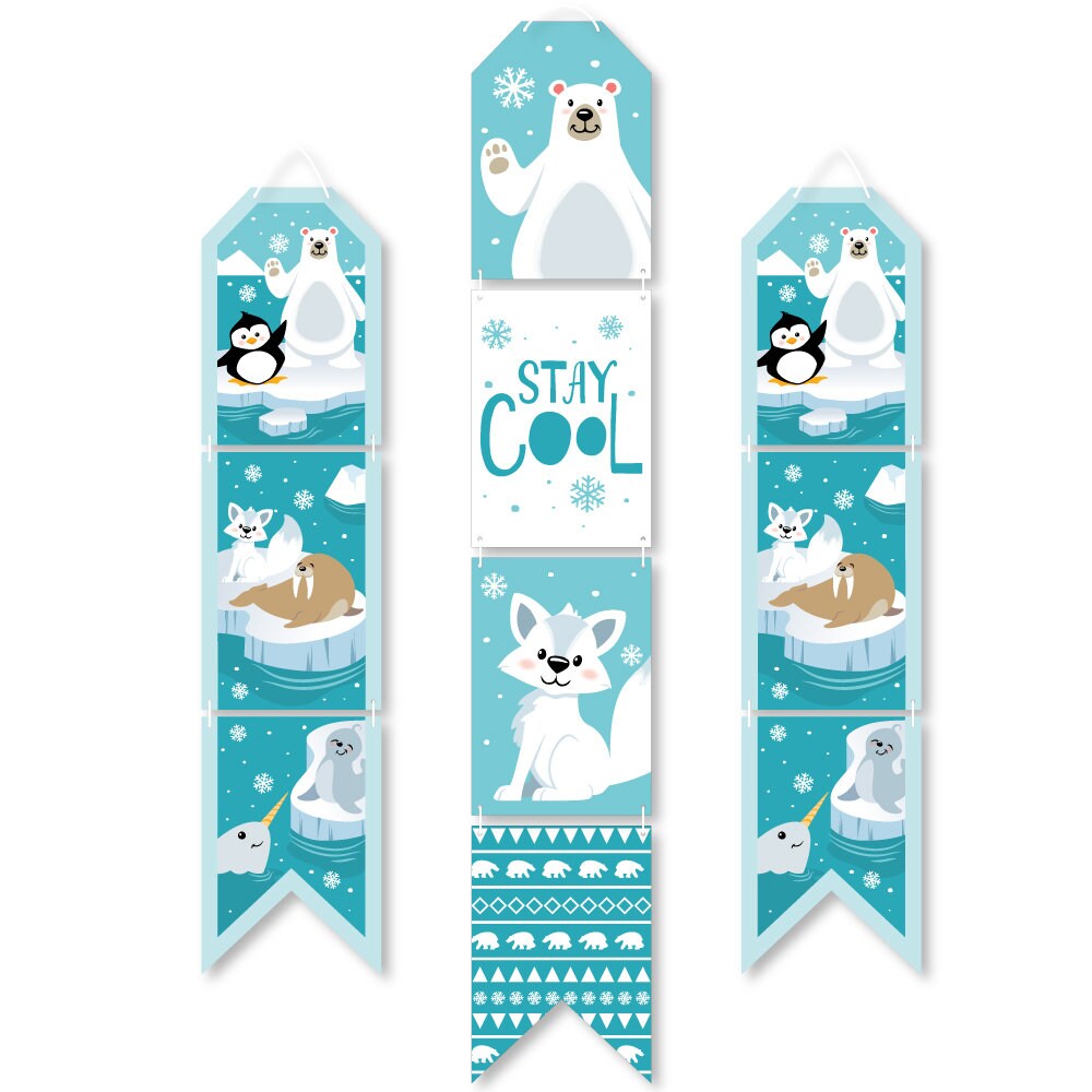 Arctic Polar Animals Hanging Vertical Paper Door Banners | Etsy