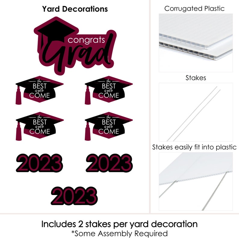 Maroon Grad Best is yet to Come Yard Sign & Outdoor Lawn - Etsy