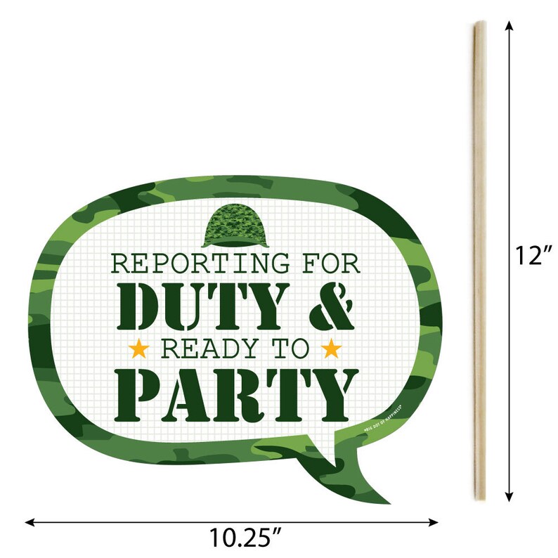Camo Hero Photo Booth Props Army Military Camouflage Party - Etsy