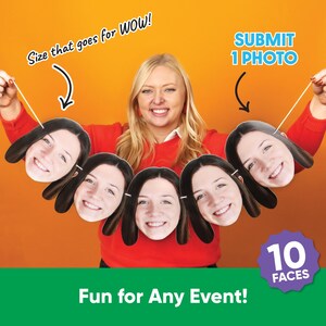 Custom Photo Fun Face Garland Banner, Personalized Face Cut Out ...
