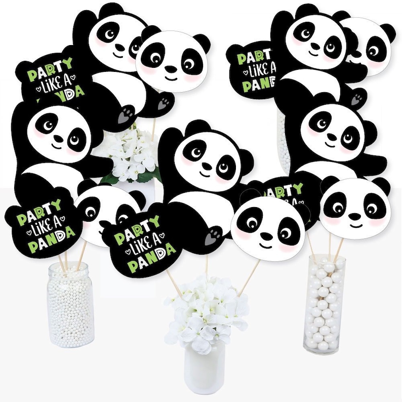 Party Like a Panda Bear Centerpiece Sticks Panda Baby - Etsy