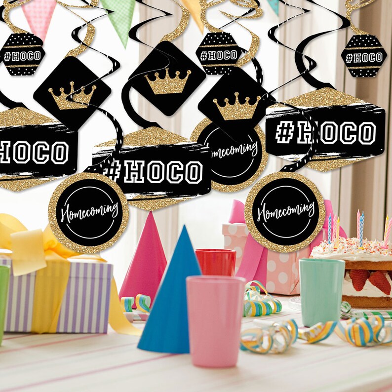 HOCO Dance - Homecoming Hanging Decor - Party Decoration Swirls - Set ...