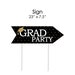Graduation Party Arrows Double Sided Outdoor Yard Sign Tassel Worth the ...