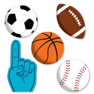 Go, Fight, Win - Sports - Small DIY Shaped Baby Shower Paper Cut Outs ...