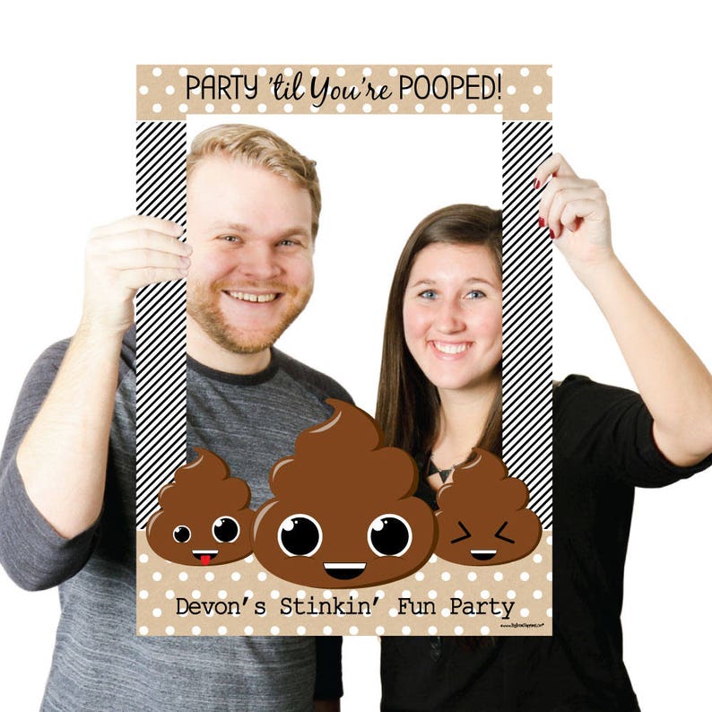 Party 'til You're Pooped Personalized Poop Emoji - Etsy
