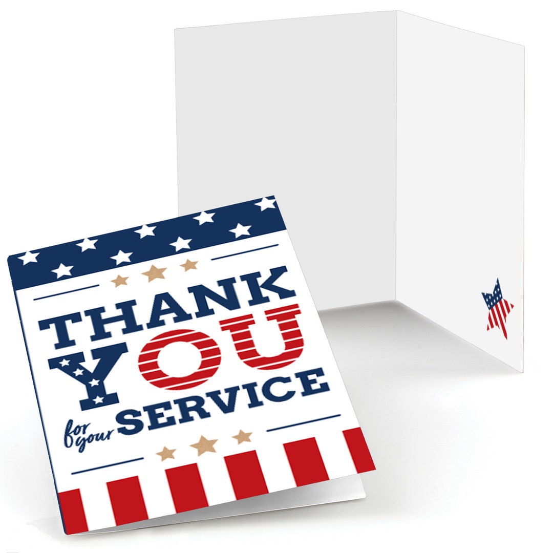 Happy Veterans Day - Patriotic Thank You Cards (8 Count) - Etsy