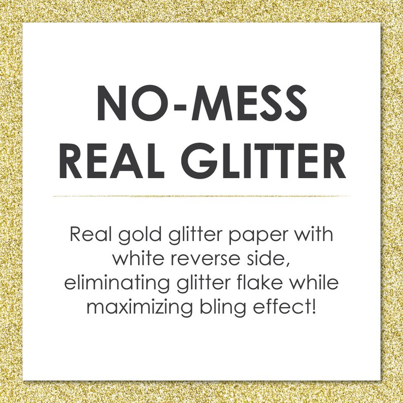 Gold Glitter 5 - No-mess Real Gold Glitter Cut-out Numbers - 5th ...