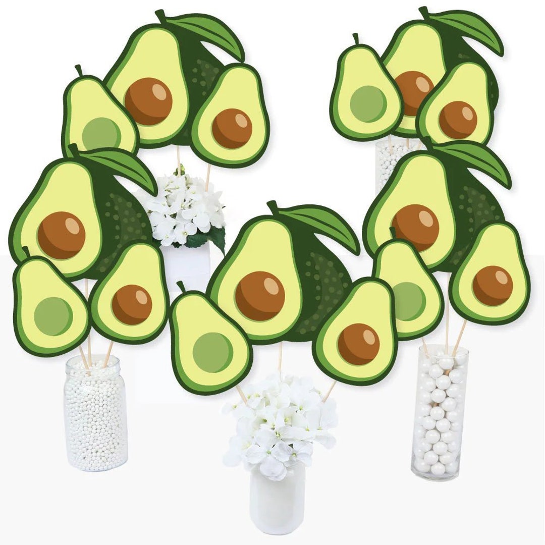 Hello Avocado - Fiesta Party Centerpiece Sticks - Table Toppers - Set ...