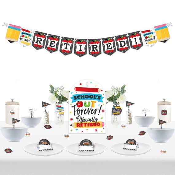 Teacher Retirement - DIY Happy Retirement Party Signs - Snack Bar ...