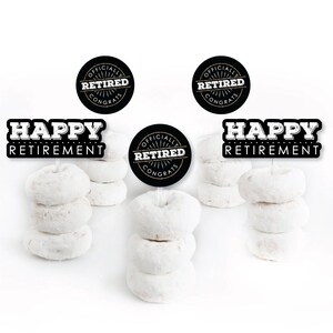 Happy Retirement - Dessert Cupcake Toppers - Retirement Party Clear ...