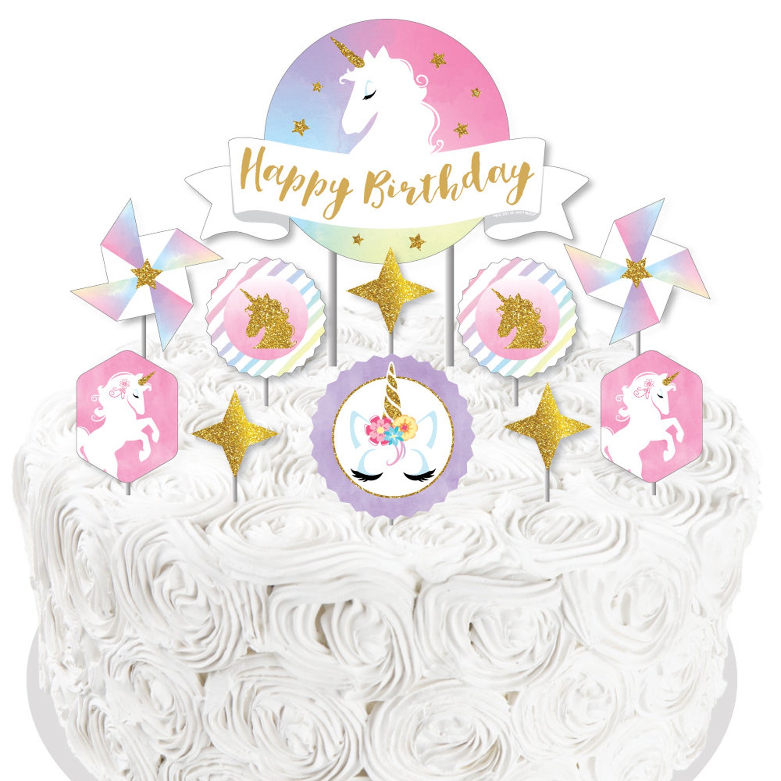 Rainbow Unicorn Magical Unicorn Birthday Party Cake | Etsy