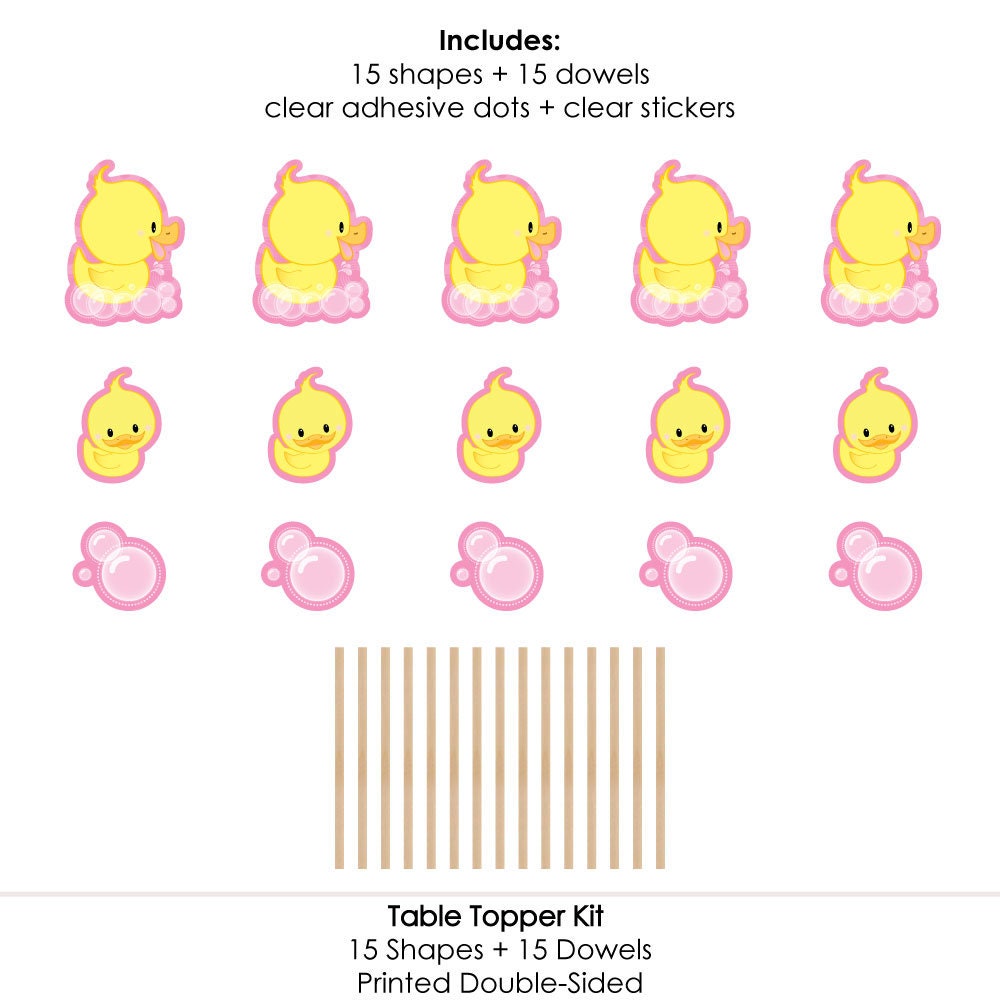 Pink Ducky Duck Baby Shower or Birthday Party Centerpiece - Etsy