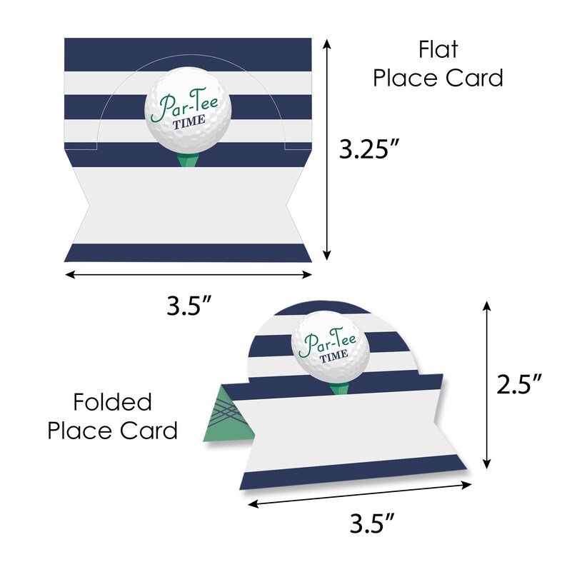 Par-tee Time - Golf - Birthday or Retirement Party Tent Buffet Card ...