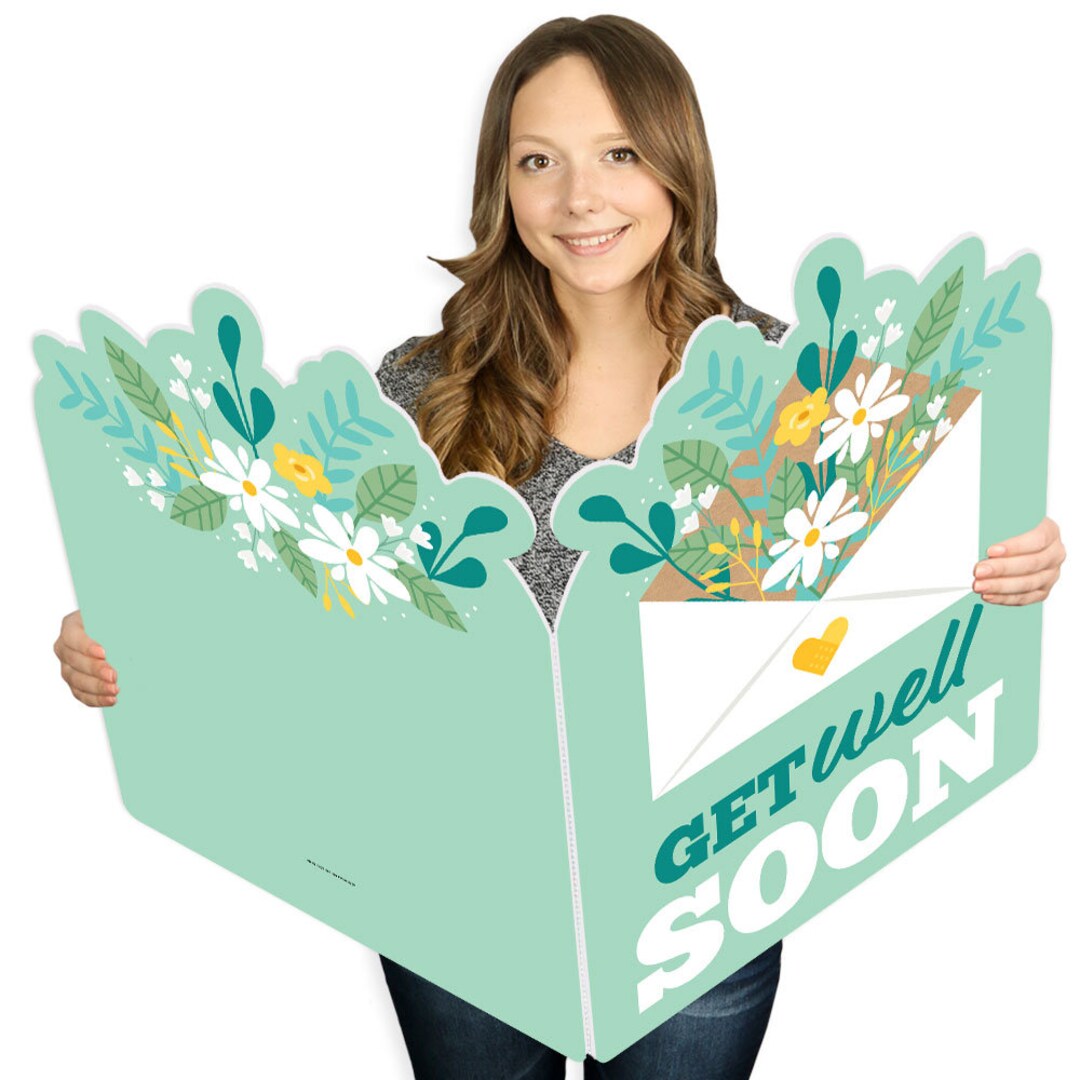 Get Well Soon - Thinking of You Giant Greeting Card - Big Shaped ...