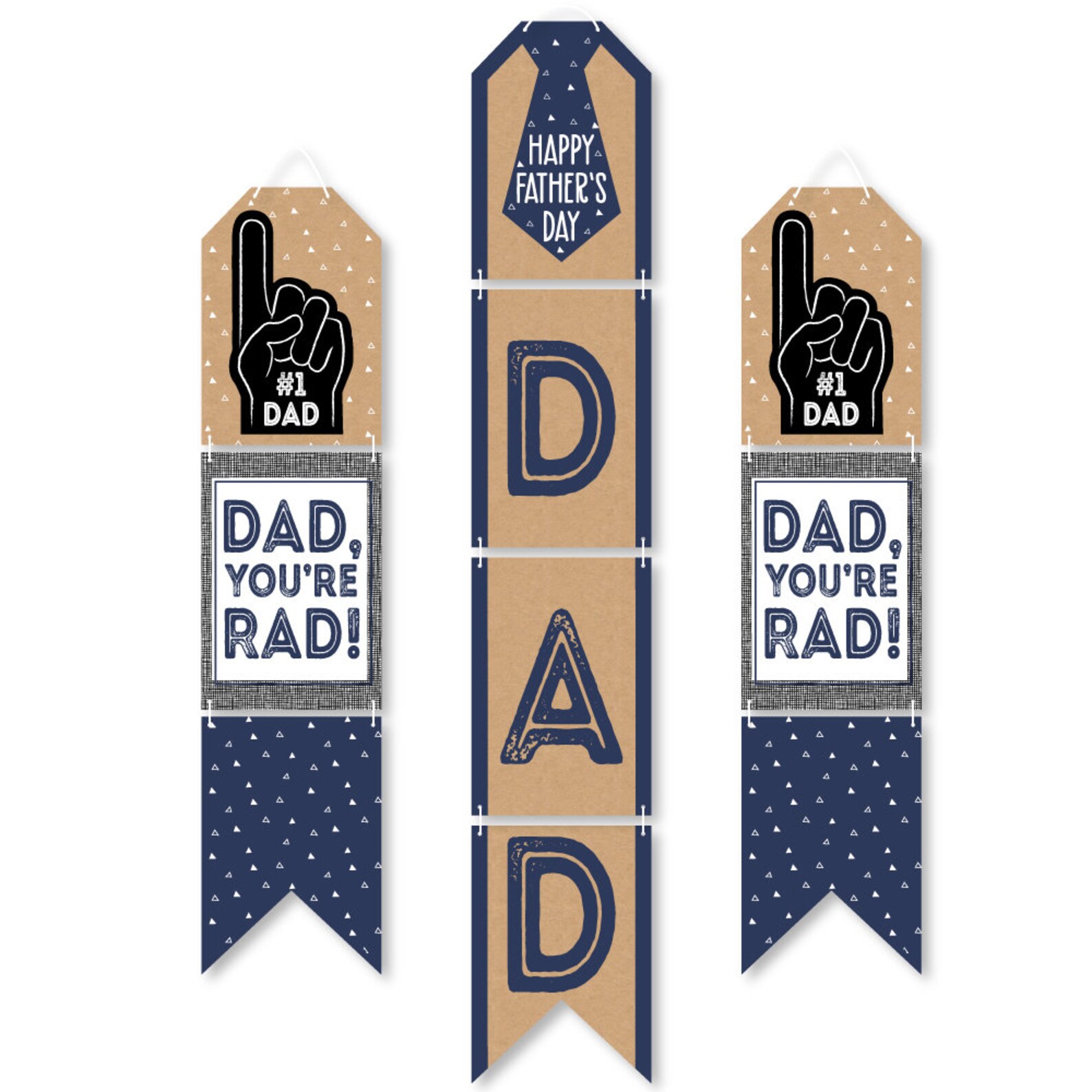 My Dad is Rad Hanging Vertical Paper Door Banners Father's Day Party ...