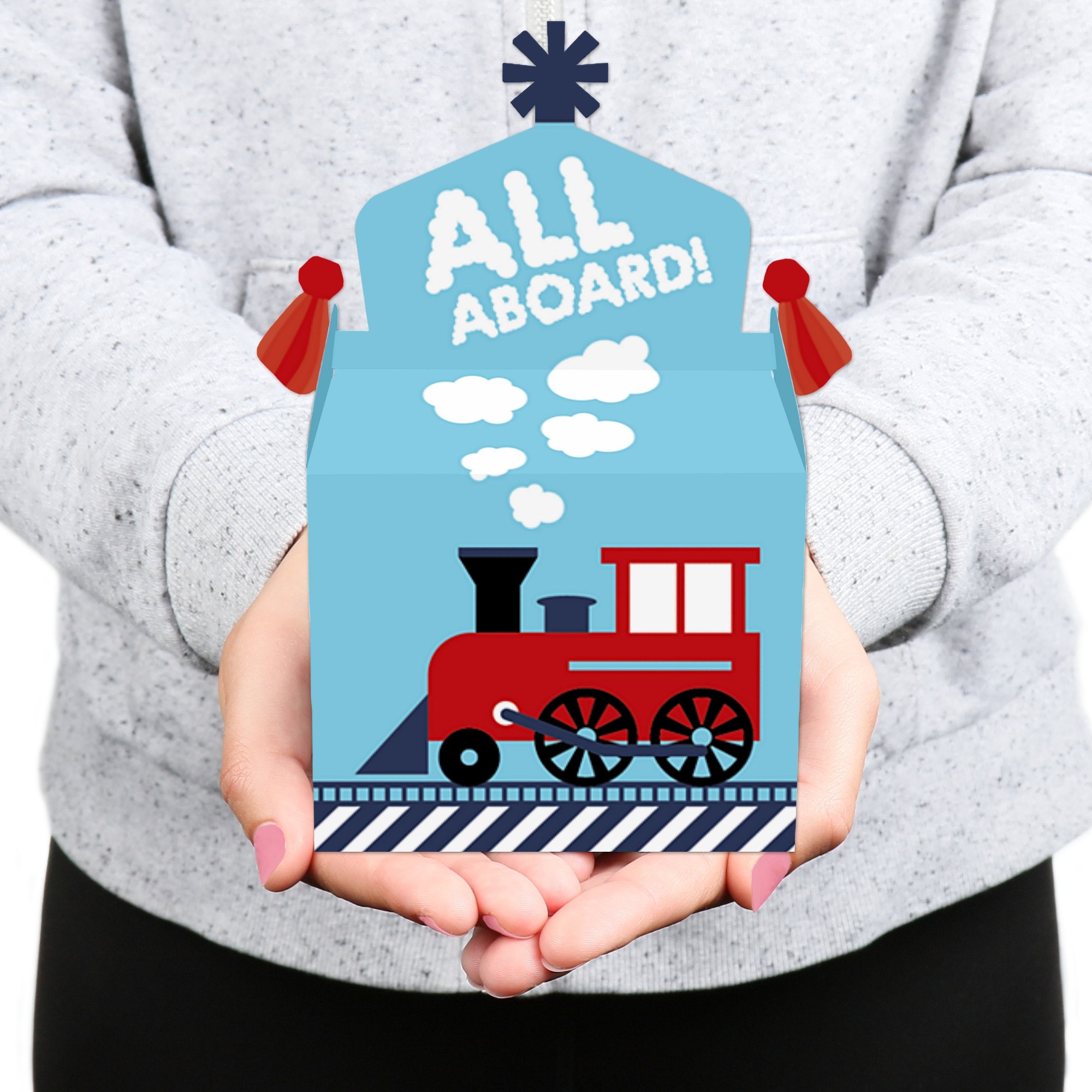 Railroad Party Crossing Treat Box Party Favors Steam Train | Etsy