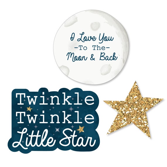 24 pc. Small Twinkle Twinkle Little Star - DIY Shaped Paper Cut Outs ...