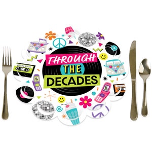 Through the Decades - 50s, 60s, 70s, 80s, and 90s Party Round Table ...