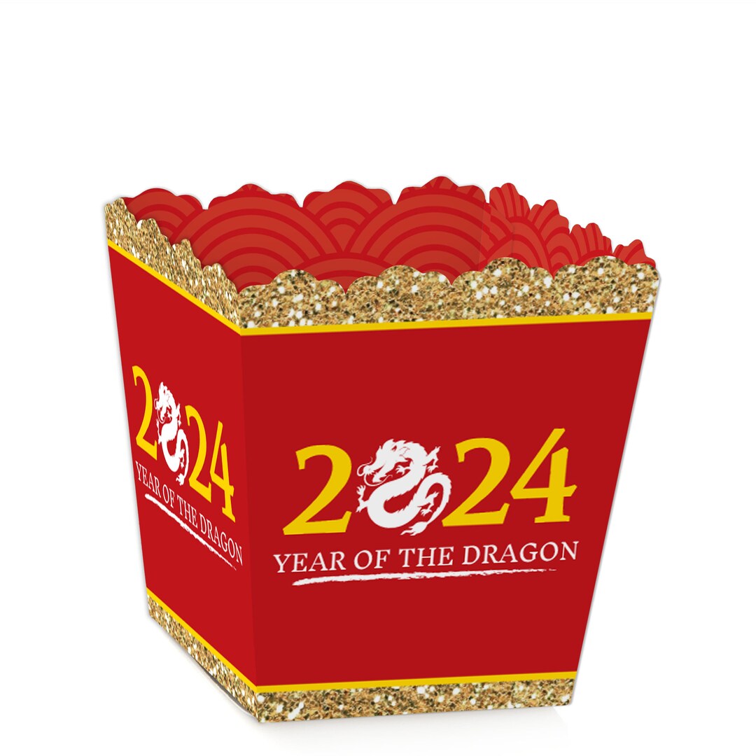 Chinese New Year Party Mini Favor Boxes 2024 Year of the Dragon Treat ...