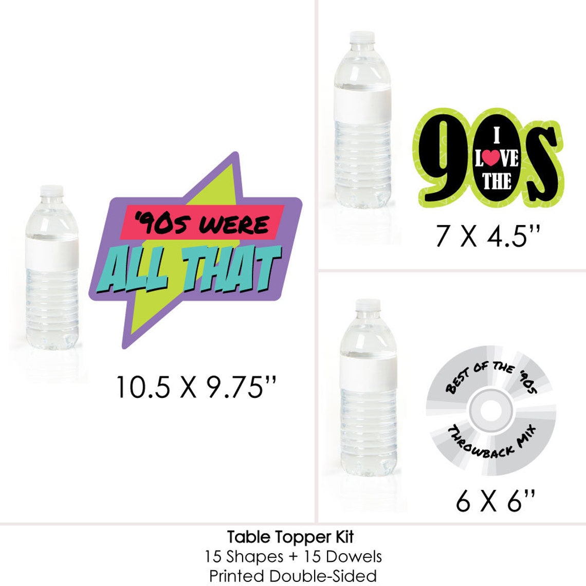 90's Throwback Centerpiece Sticks 1990's Party - Etsy