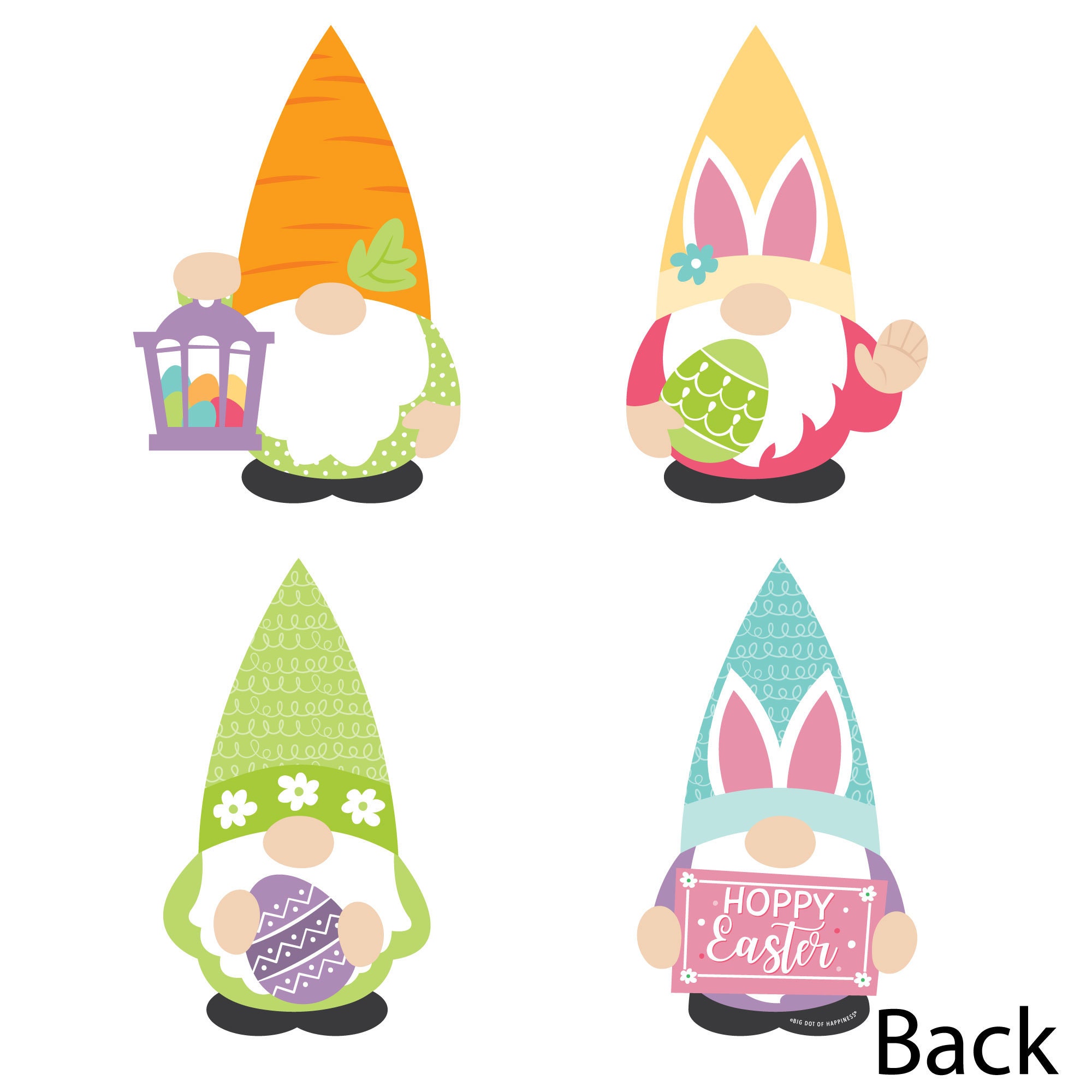 Easter Gnomes - Decorations DIY Spring Bunny Party Essentials - Set of ...