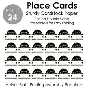 Prom - Prom Night Party Tent Buffet Card - Table Setting Name Place ...