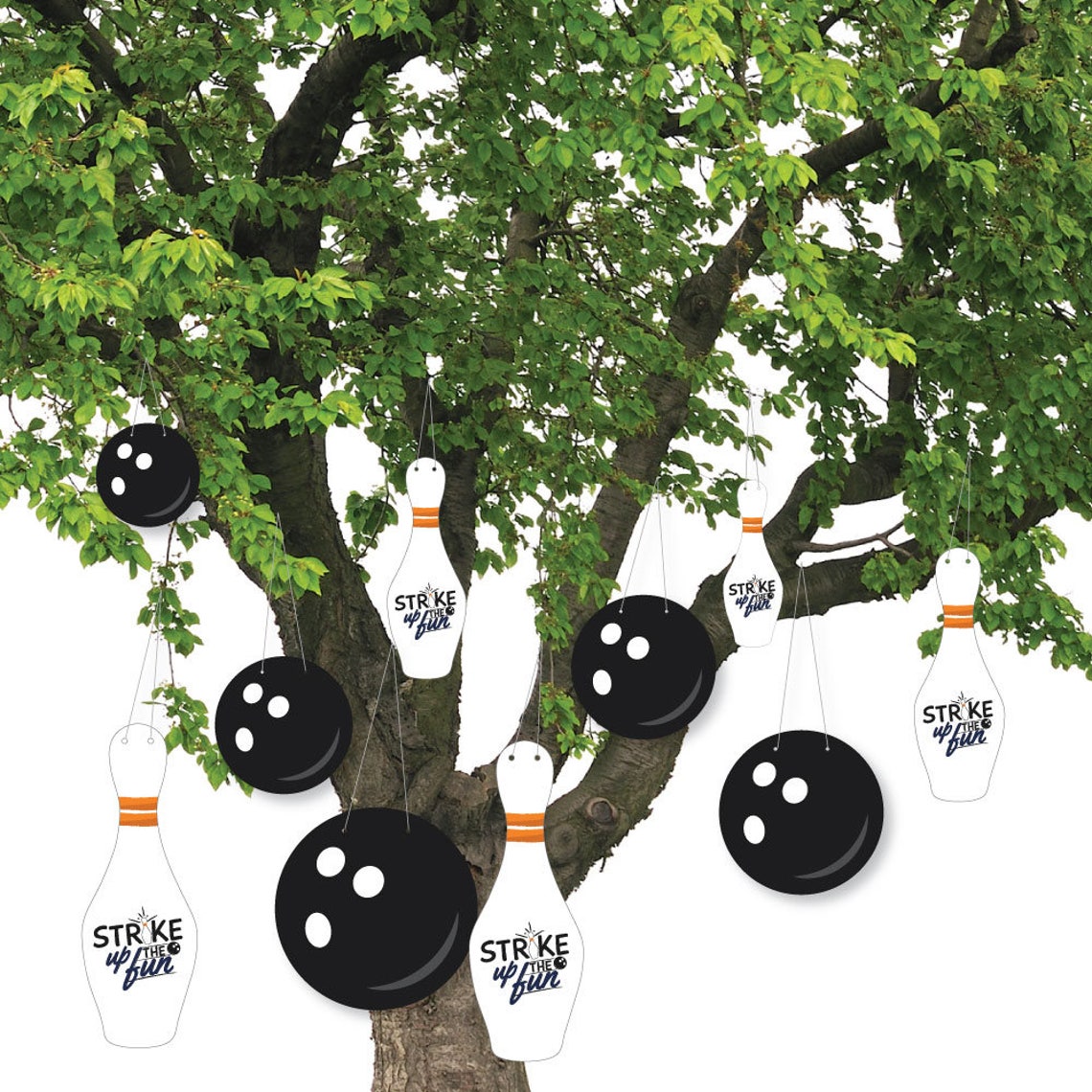 Hanging Strike up the Fun Bowling Outdoor Porch & Tree - Etsy