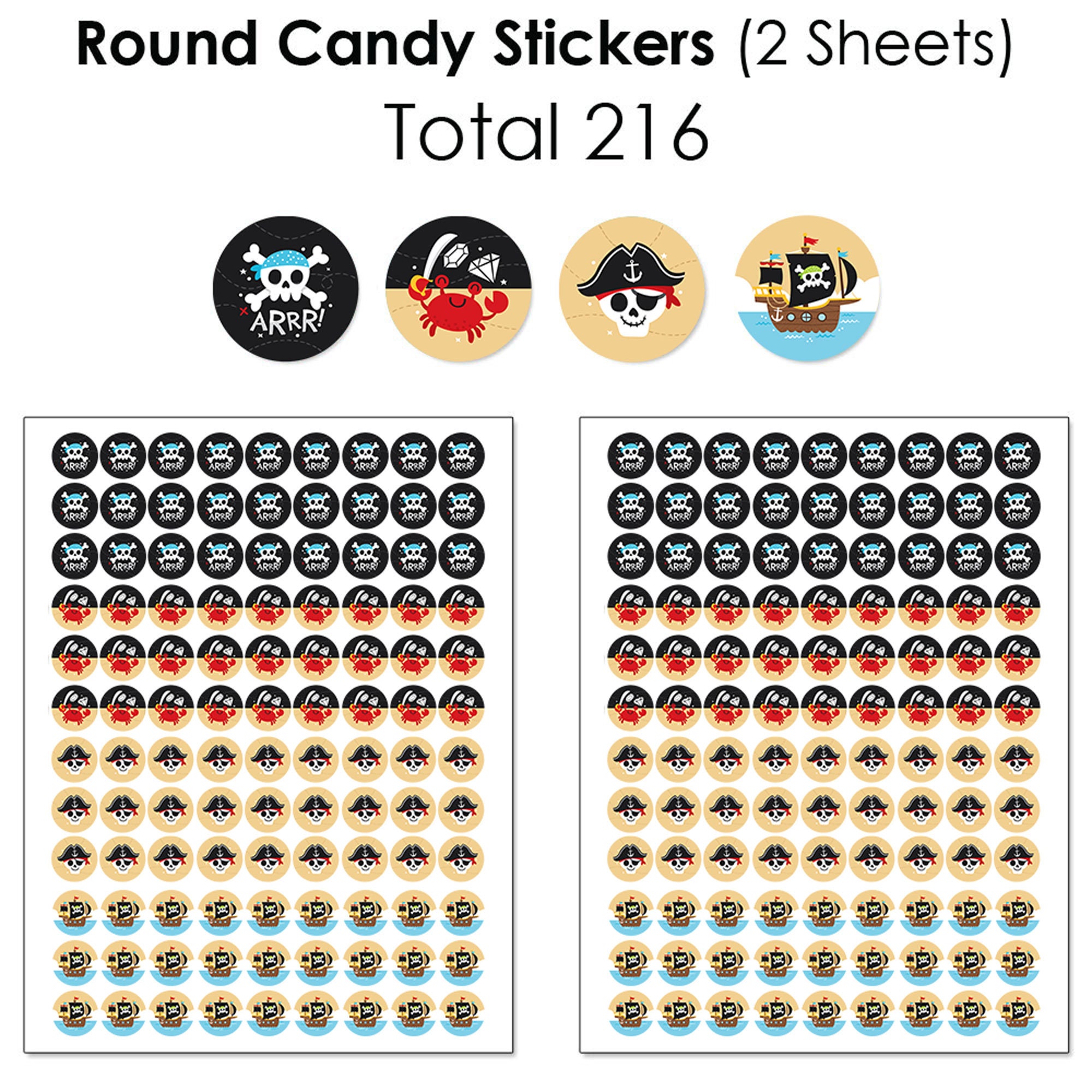 Pirate Ship Adventures Mini Candy Bar Wrappers Round Candy - Etsy