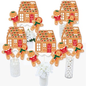 Gingerbread Christmas - Gingerbread Man Holiday Party Centerpiece ...