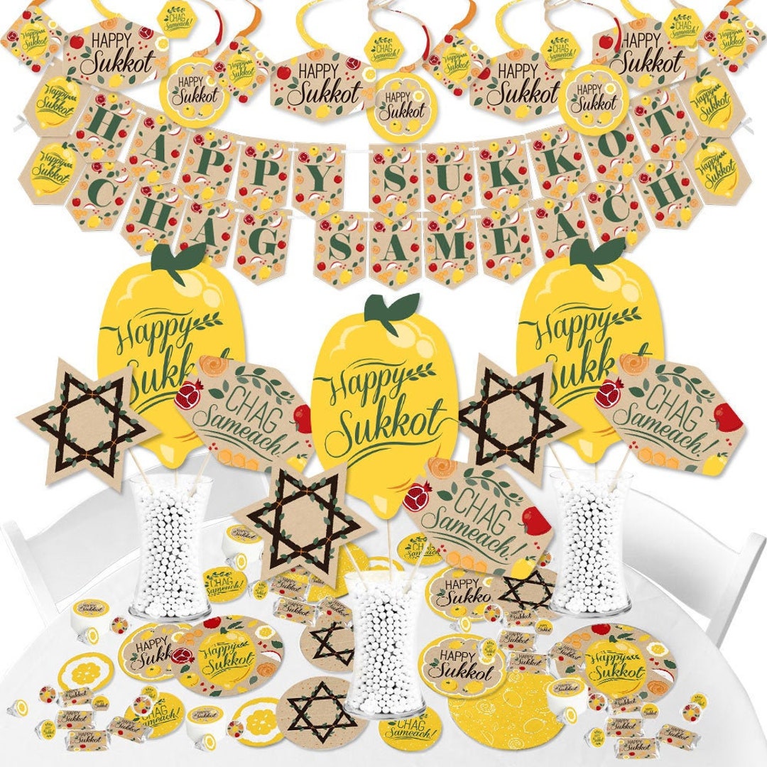 Sukkot Sukkah Jewish Holiday Supplies Banner Decoration - Etsy