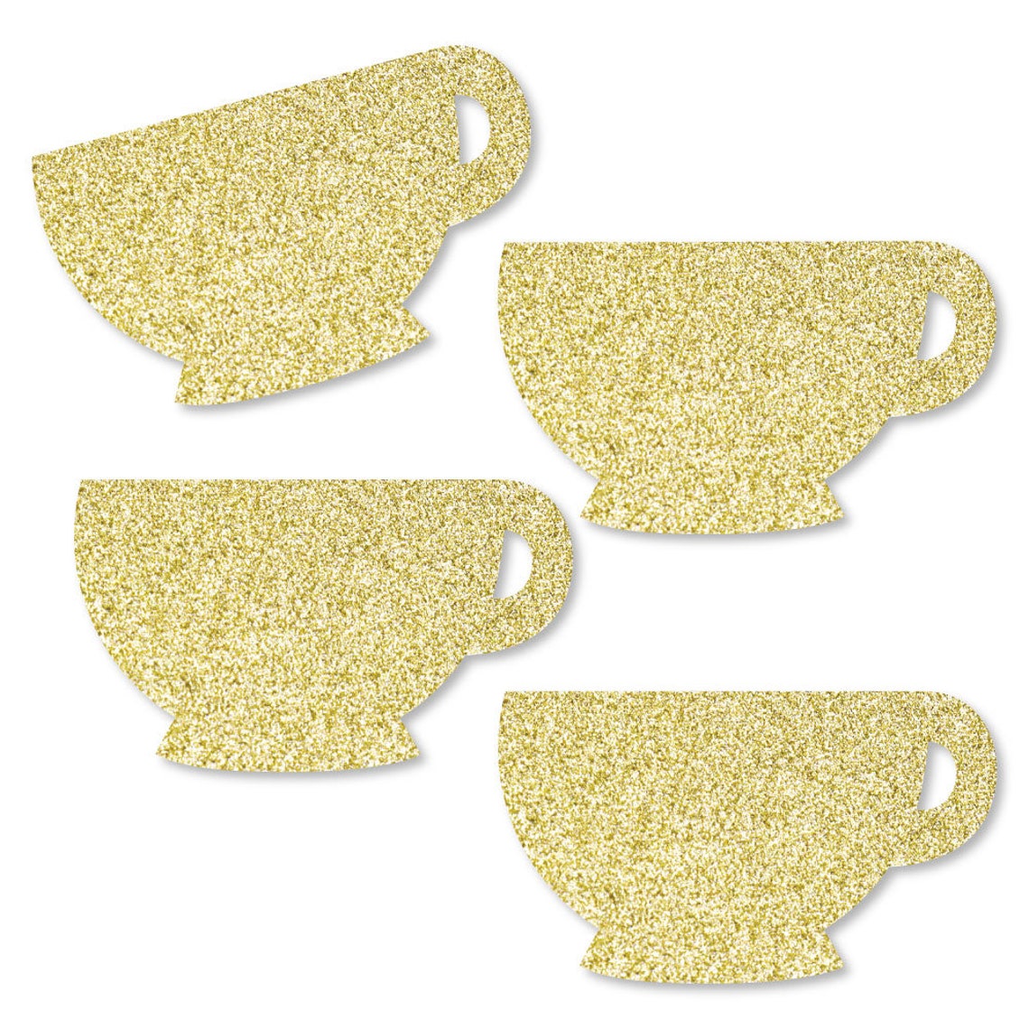 Gold Glitter Tea Cup - No-mess Real Gold Glitter Cut-outs - Garden Tea ...