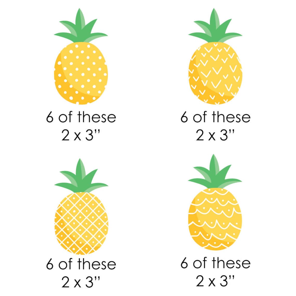 Tropical Pineapple Diy Shaped Summer Party Cut-outs 24 - Etsy