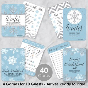 Winter Wonderland - 4 Snowflake Holiday Party and Winter Wedding Games ...