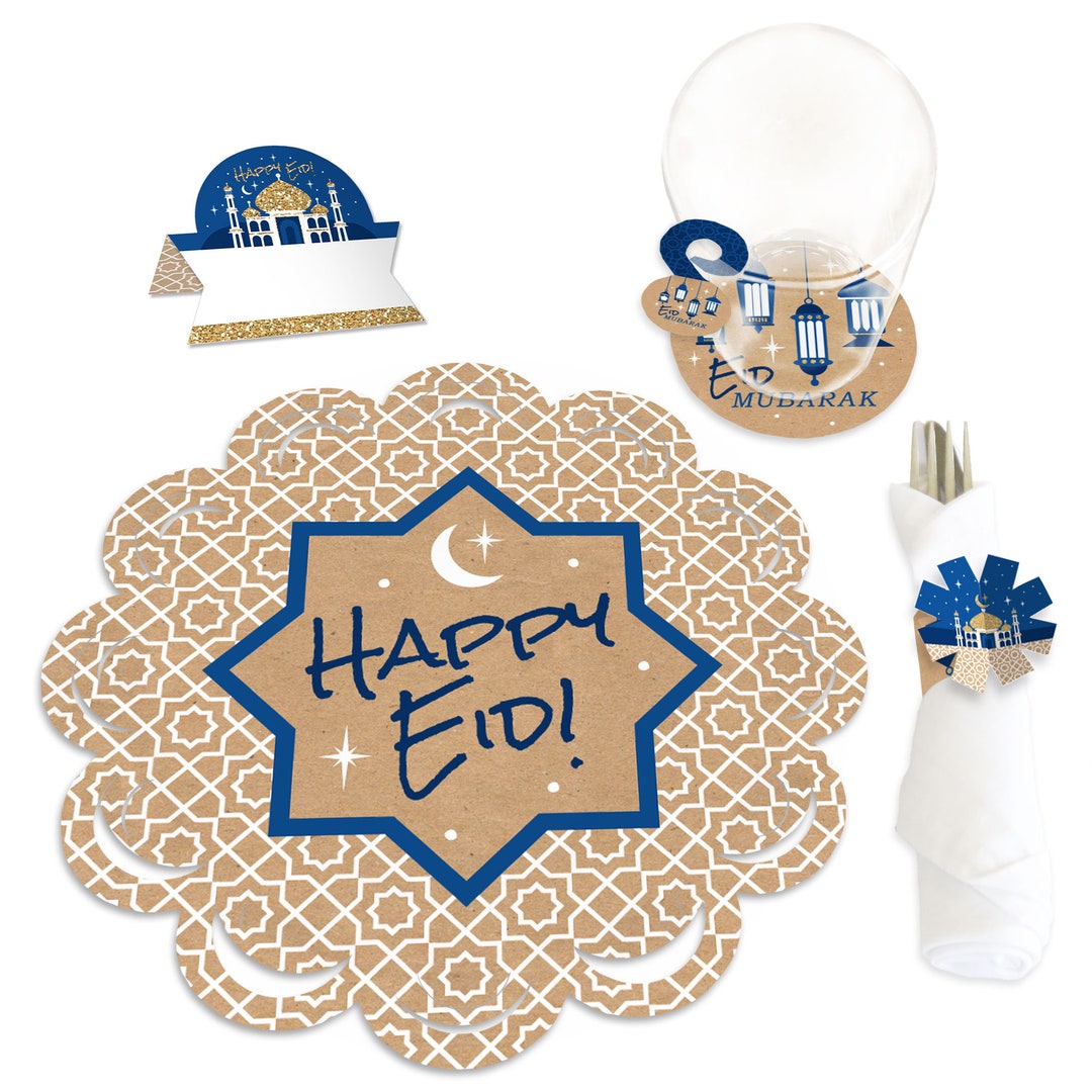 Ramadan - Eid Mubarak Party Paper Charger and Table Decorations ...