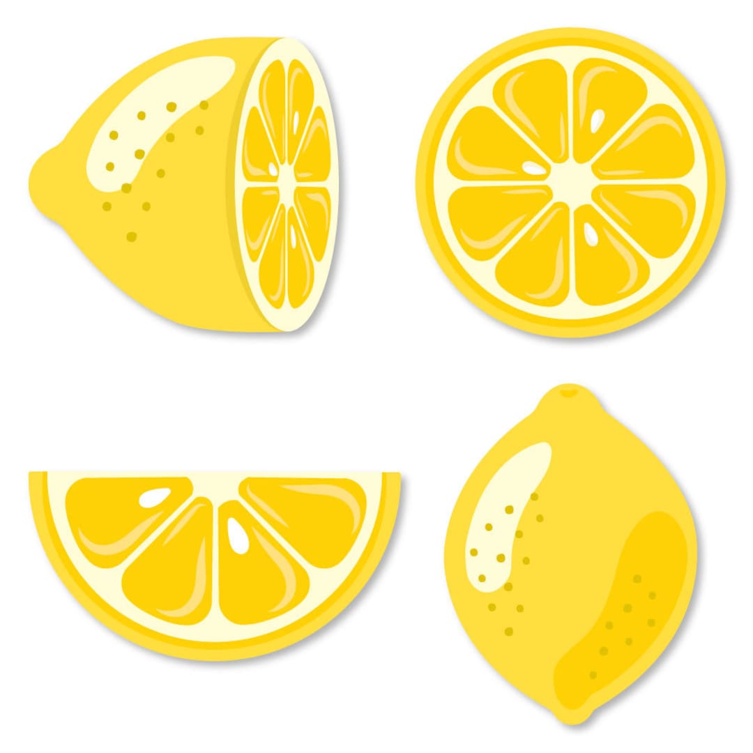 So Fresh - Lemon - DIY Shaped Die Cut Paper Cut Outs - Citrus Lemonade ...