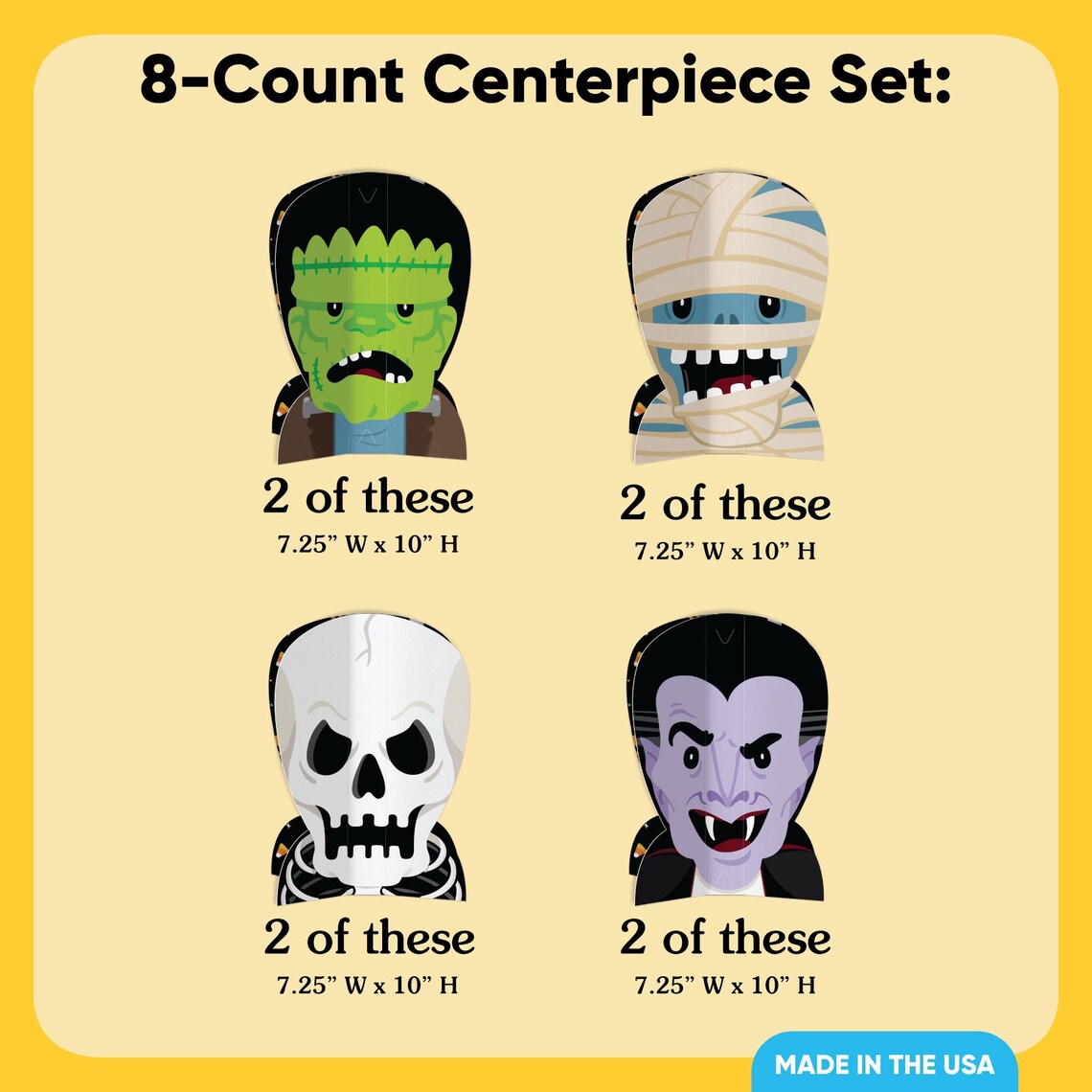 3D Halloween Monsters Centerpiece Table Decorations, Freestanding ...