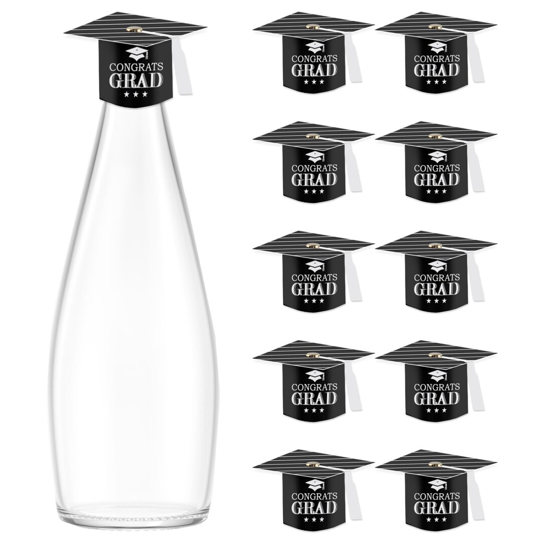 Graduation Cheers - DIY Grad Cap Graduation Party Bottle Topper ...