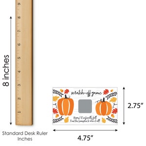 Fall Pumpkin - Halloween or Thanksgiving Party Game Scratch off Cards ...