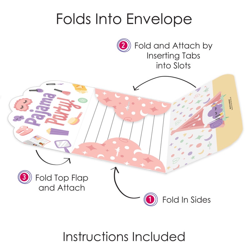 Pajama Slumber Party Fill-in Cards Girls Sleepover - Etsy