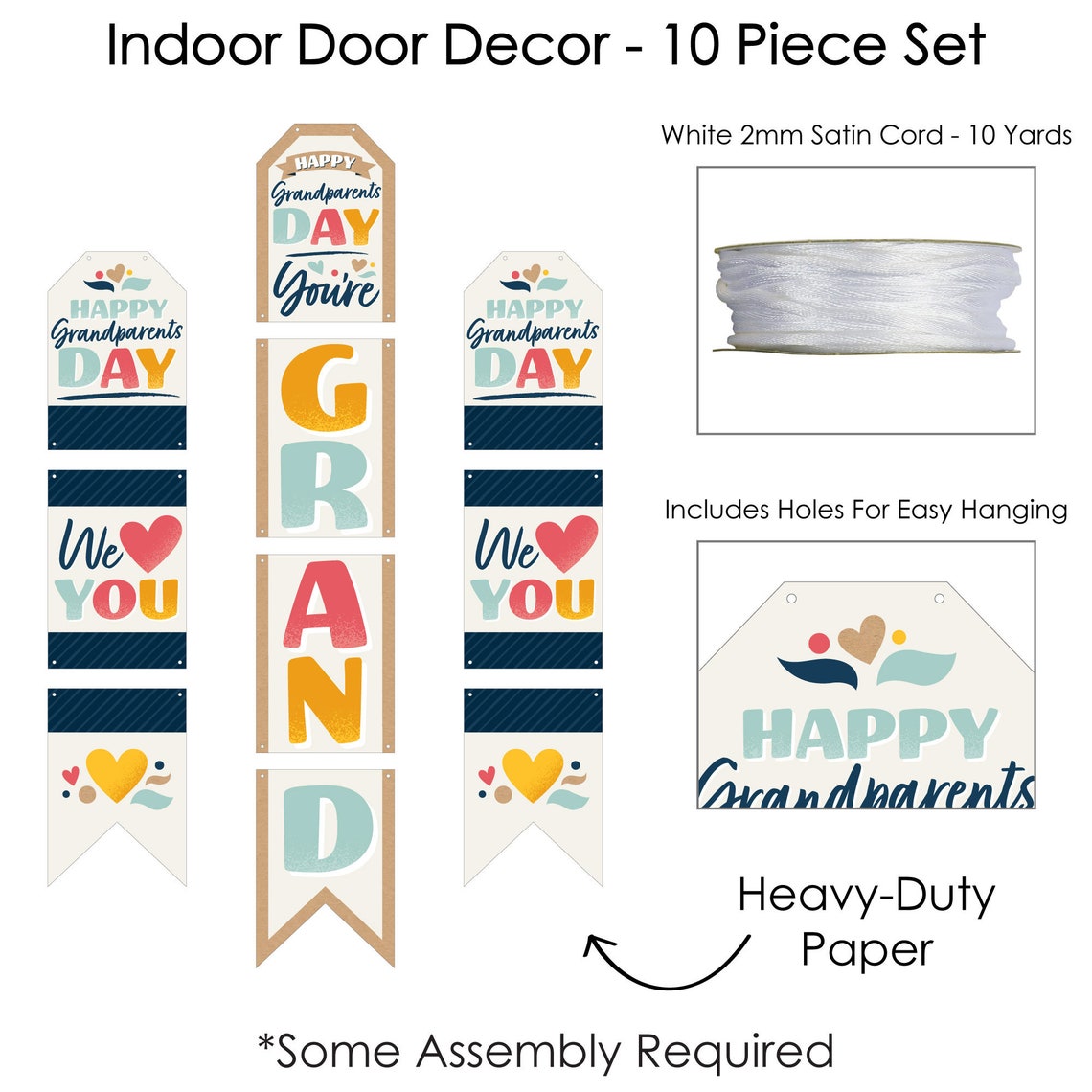 Happy Grandparents Day Hanging Vertical Paper Door Banners - Etsy