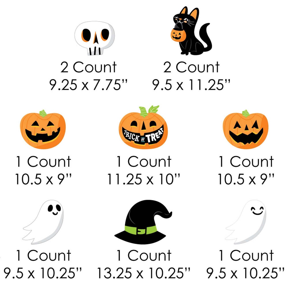 Jack-o'lantern Halloween Black Cat Ghost Skull and - Etsy