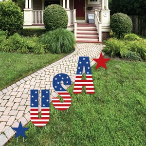 Stars and Stripes - Yard Sign Outdoor Lawn Decorations - Memorial Day ...